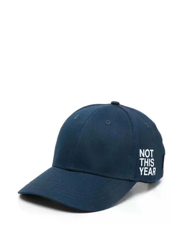 Aspesi Panelled Baseball Cap - Blue