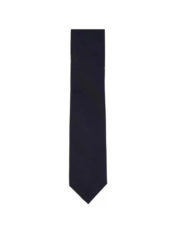 BARBA NAPOLI Textured Neck Tie - Blue