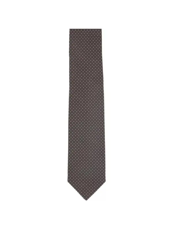 BARBA NAPOLI Polka-dot Neck Tie - Brown