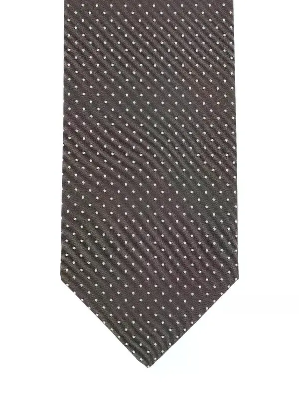 BARBA NAPOLI Polka-dot Neck Tie - Brown