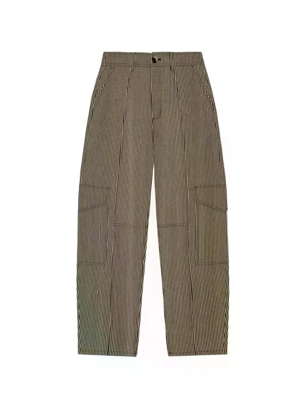 GANNI Striped Cargo Trousers