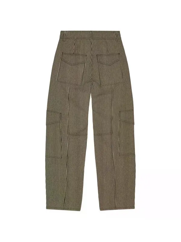 GANNI Striped Cargo Trousers