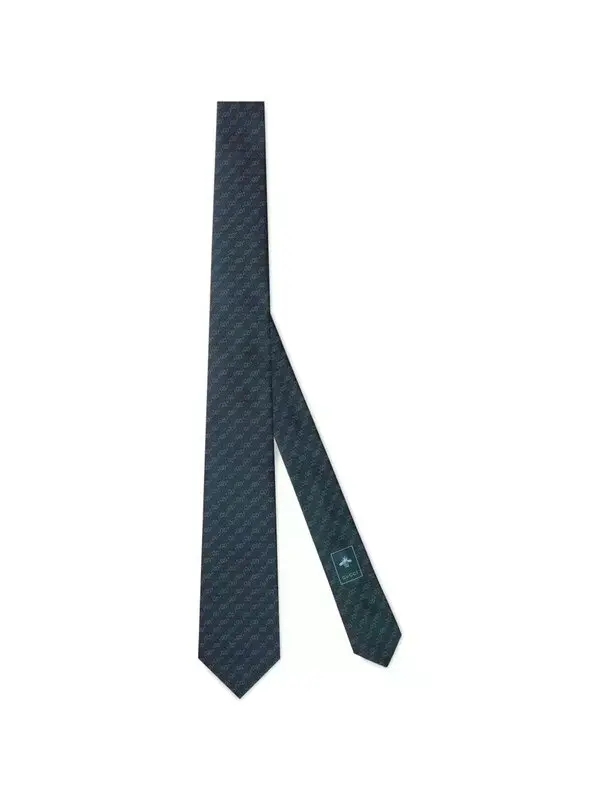 Gucci Gg Silk Jacquard Standard Tie - Blue