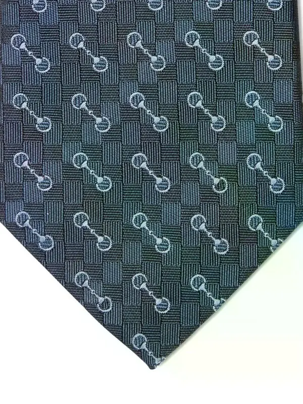 Gucci Horsebit Silk Neck Tie - Blue