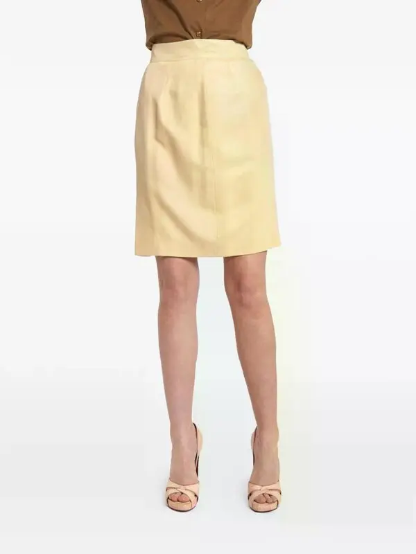 GENNY Button Silk Skirt
