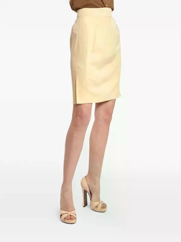 GENNY Button Silk Skirt