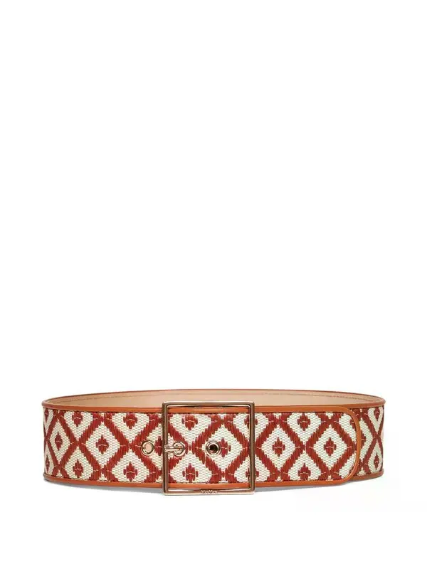 Max Mara Raffia Effect Wide Belt - Brown