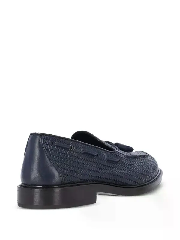 ALEXANDER HOTTO Woven Tassel Loafers - Blue