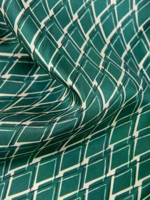 SLOWEAR Patterned Scarf - Green