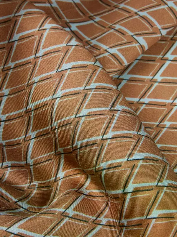 SLOWEAR Patterned Silk Scarf - Neutrals