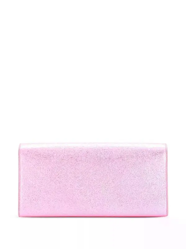 Saint Laurent Classic Monogram Metallic Long Clutch - Pink