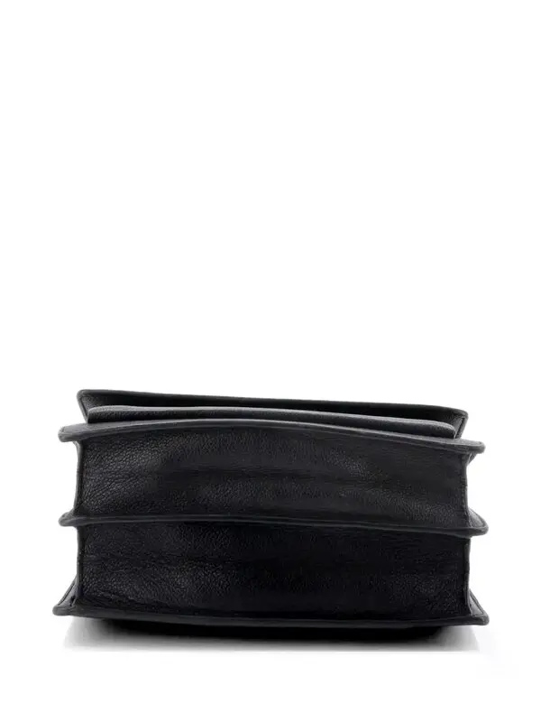 Saint Laurent Sunset Leather Medium Crossbody Bag - Black