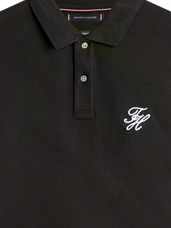 Tommy Hilfiger Embroidered Polo Shirt - Black
