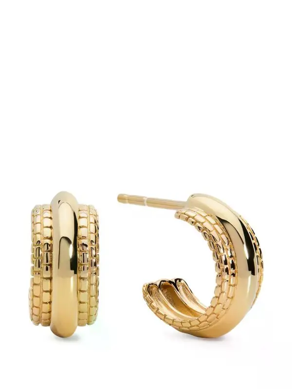Monica Vinader Heirloom Bold Huggie Earrings - Gold