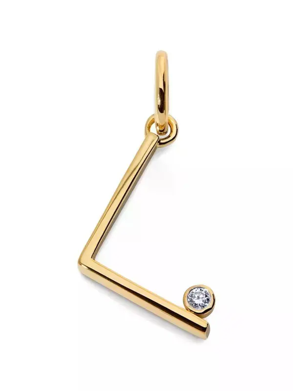 Monica Vinader Solitaire Diamond Pendant - Gold