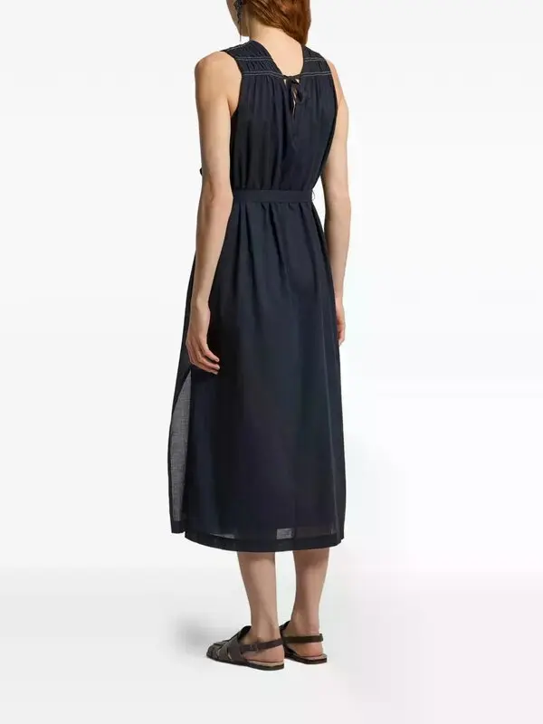 Peserico V-neck Belted Midi Dress