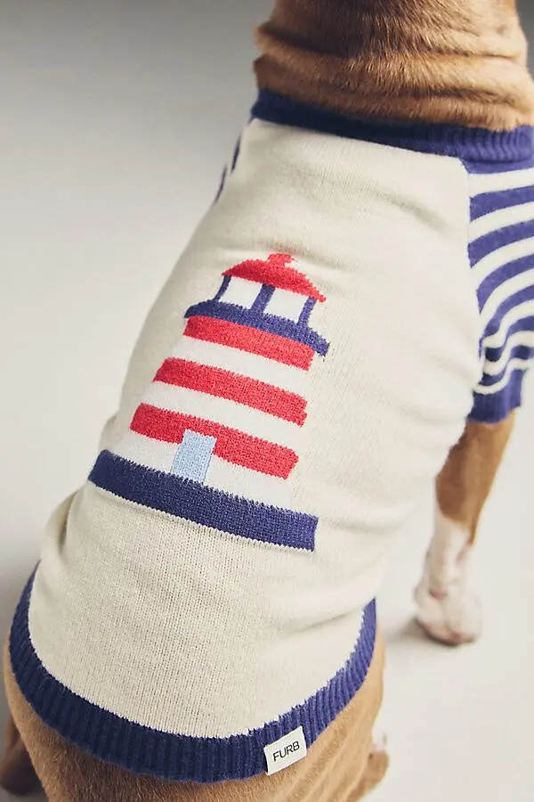 Anthropologie Lighthouse Pet Sweater