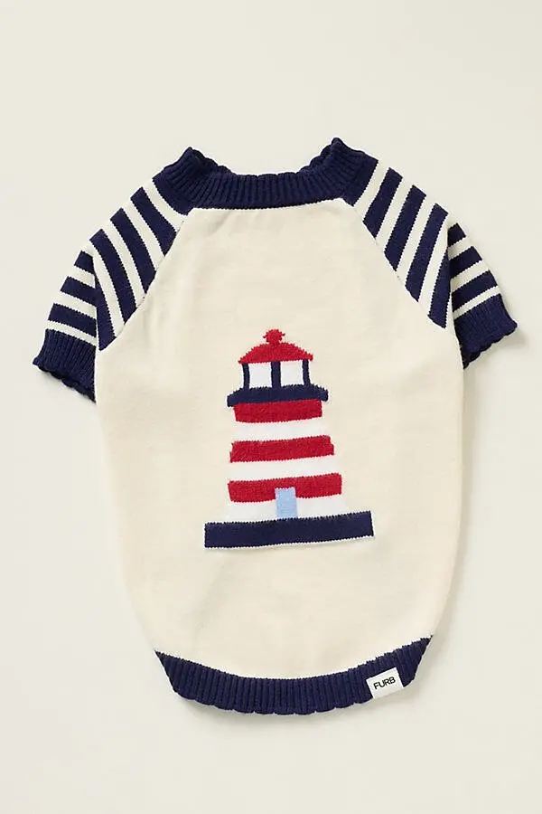 Anthropologie Lighthouse Pet Sweater