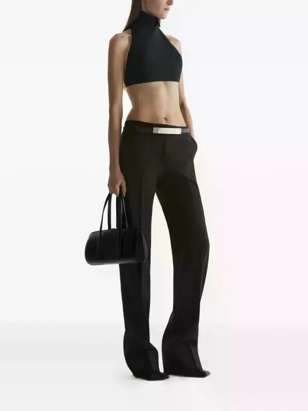 MUGLER Cropped Halterneck Top