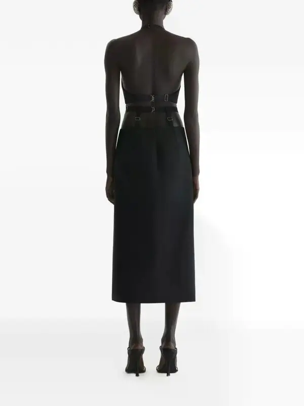 MUGLER Cut-out Cropped Top