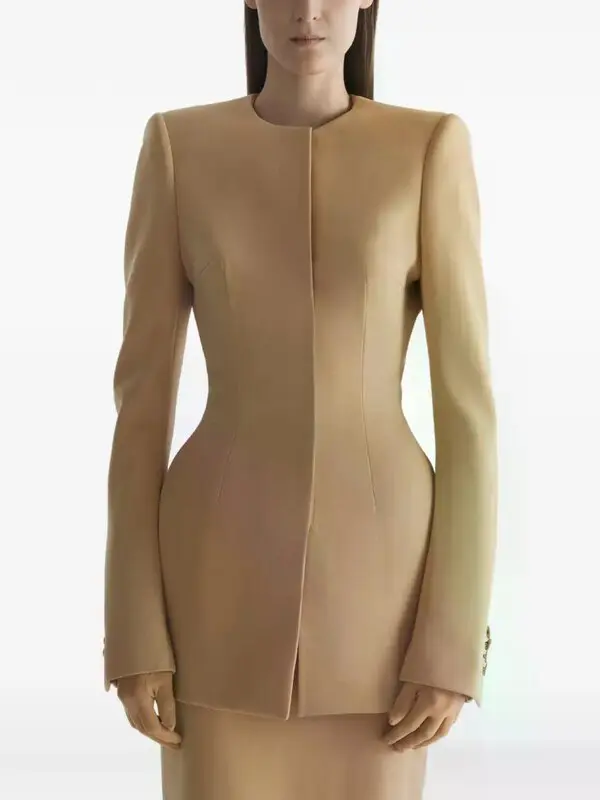 MUGLER Hourglass Jacket - Neutrals
