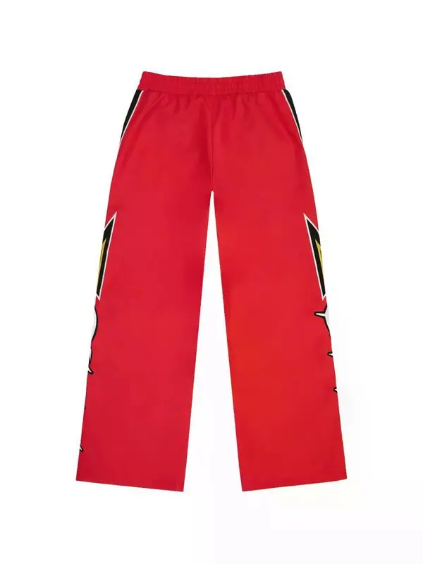 GODSPEED Drawstring Graphic Track Pants - Red