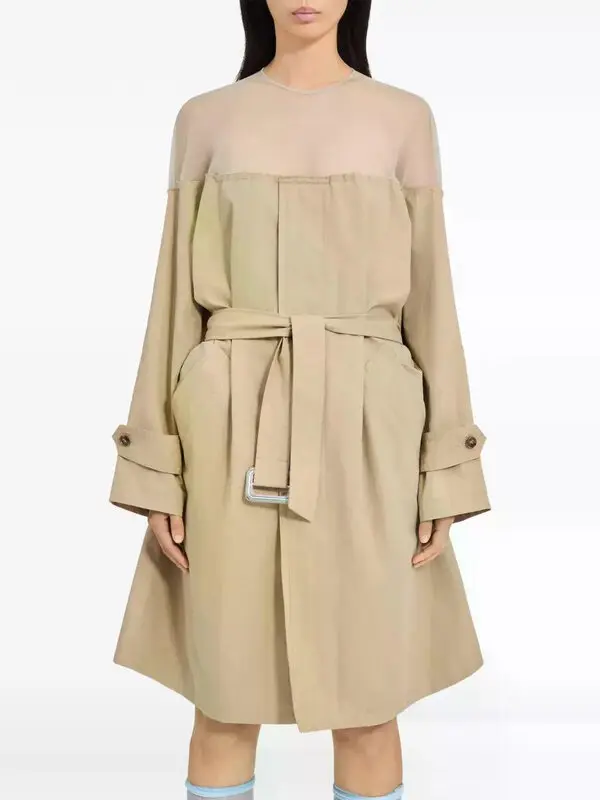 MAISON MARGIELA Long-sleeved Midi Dress - Brown