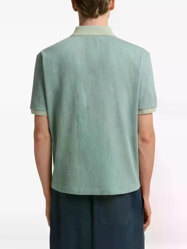 Marni Jacquard Short-sleeve Polo Shirt - Blue