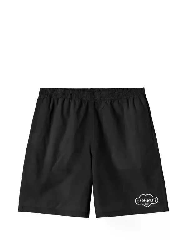 Carhartt Work In Progress Logo Swim Shorts - Black