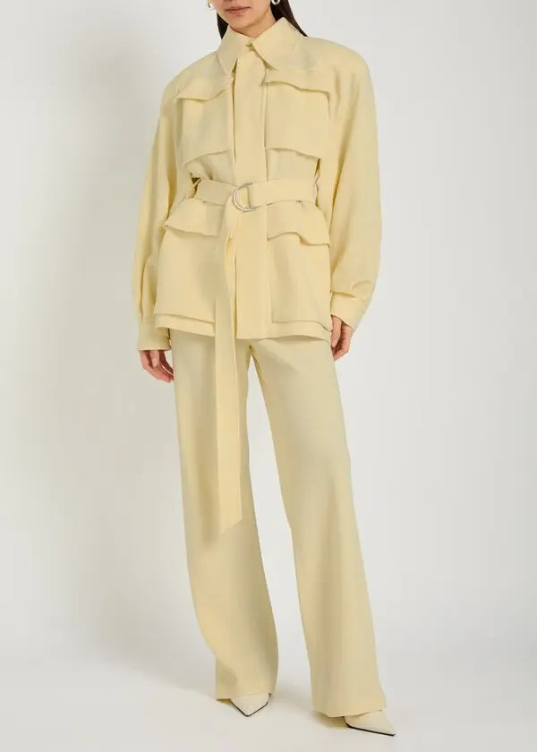 Wardrobe.NYC Belted Crepe Jacket