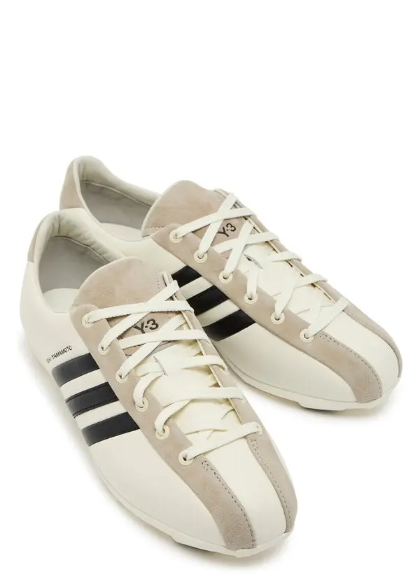 Y3 Panelled Leather Sneakers