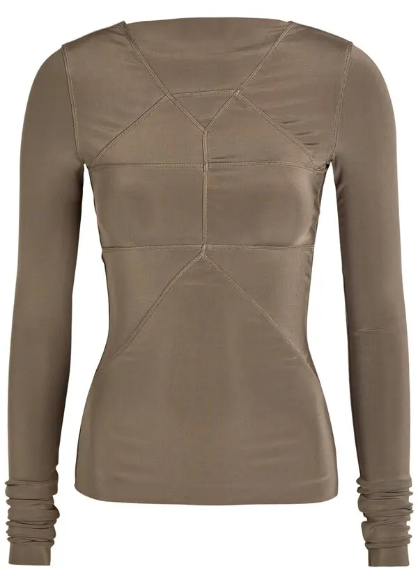 Rick Owens Stretch-jersey Top - Grey