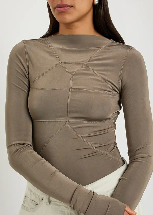 Rick Owens Stretch-jersey Top - Grey