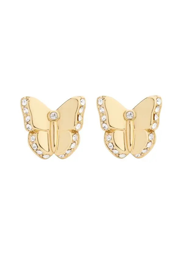 COACH Butterfly Pavé Stud Earrings