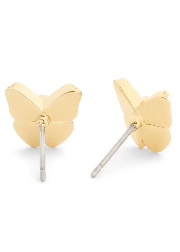 COACH Butterfly Pavé Stud Earrings