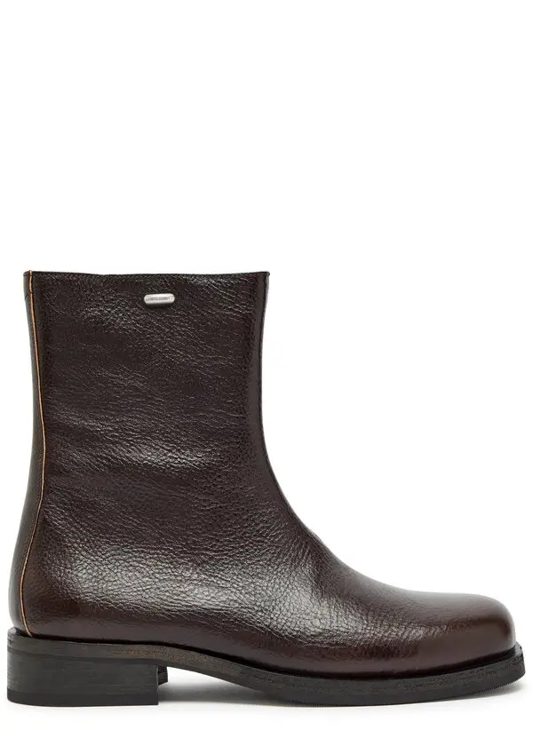 Our Legacy Camion Grained Leather Ankle Boots