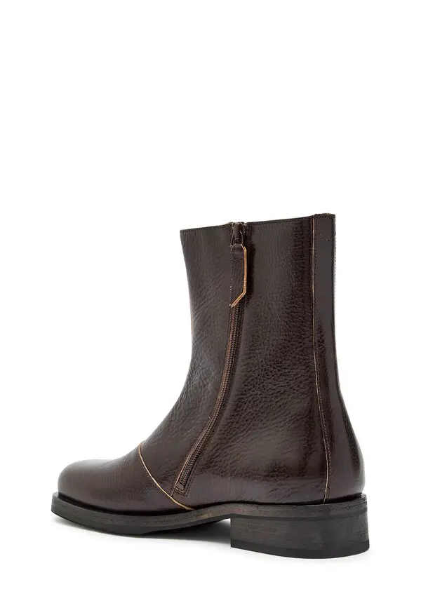 Our Legacy Camion Grained Leather Ankle Boots