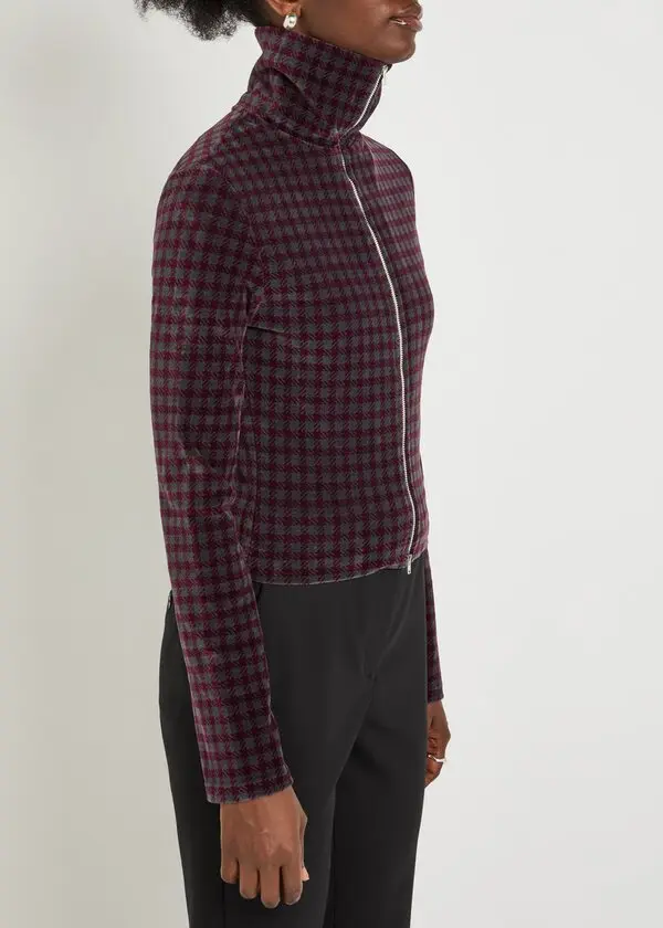 Our Legacy Slim Checked Cotton-blend Top