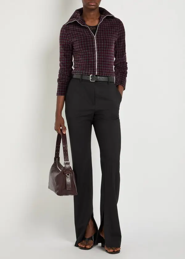 Our Legacy Slim Checked Cotton-blend Top