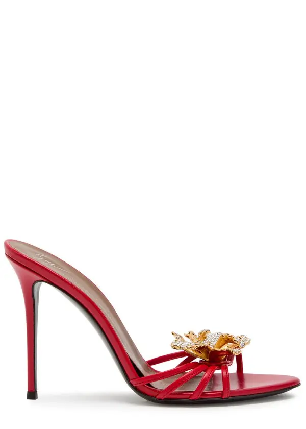 GIUSEPPE ZANOTTI Clandestino 105 Embellished Leather Sandals