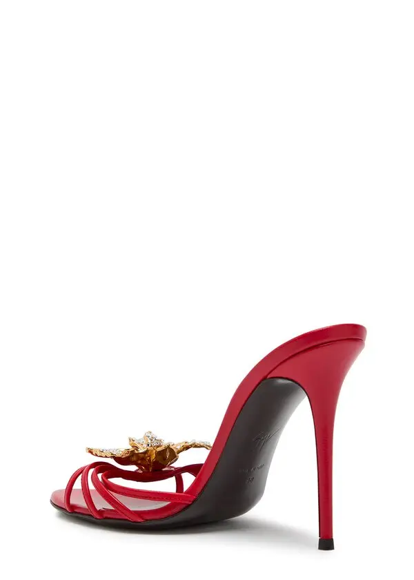 GIUSEPPE ZANOTTI Clandestino 105 Embellished Leather Sandals