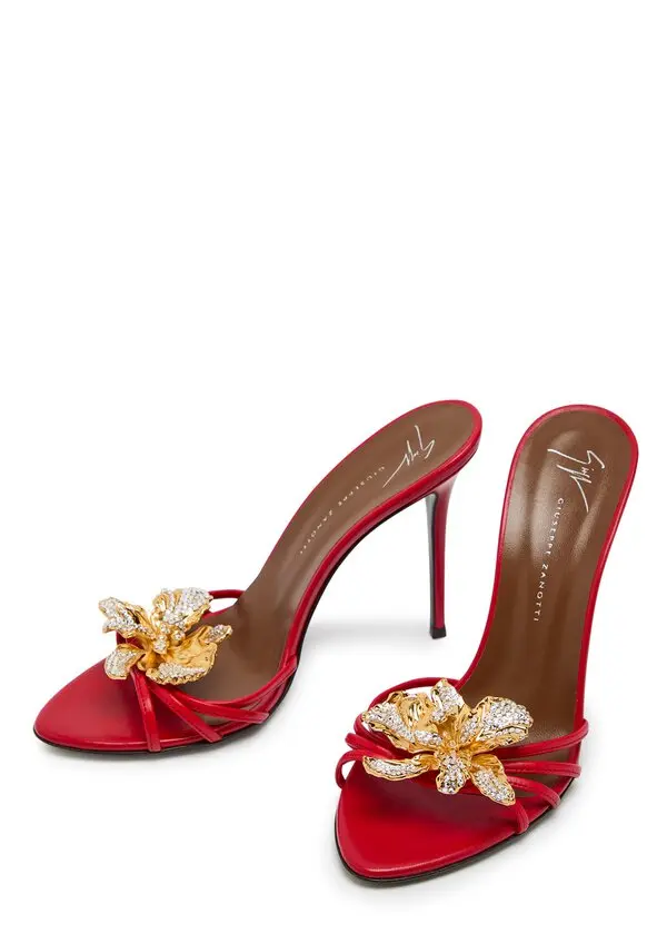 GIUSEPPE ZANOTTI Clandestino 105 Embellished Leather Sandals