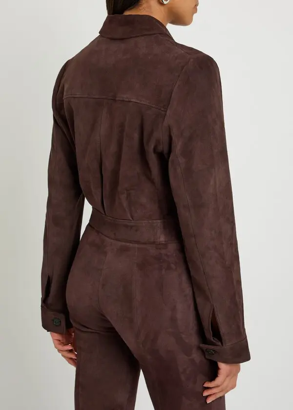 Stouls Leoncino Suede Cropped Jacket - Black