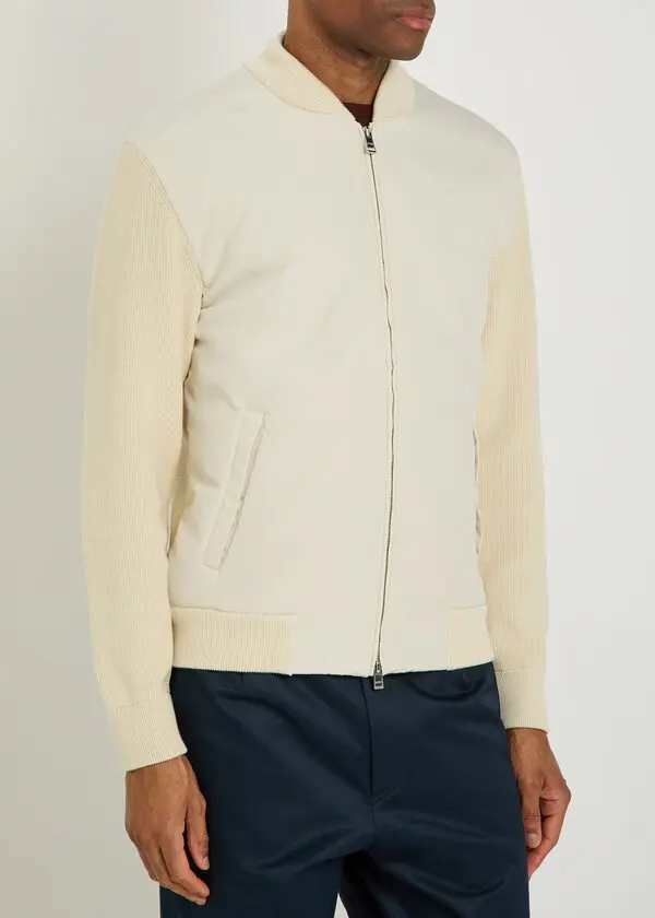 BOSS Quilted Knit Cotton And Shell Jacket