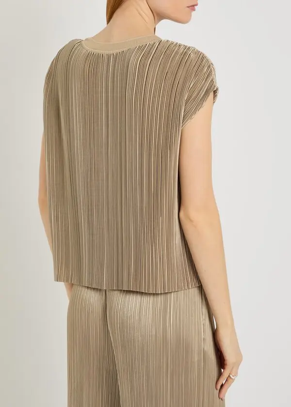 JOSEPH Cedre Pleated Satin Top