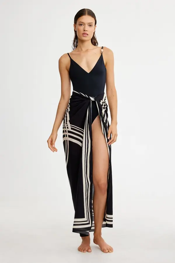 Significant Other Marcella Sarong - Black Monogram