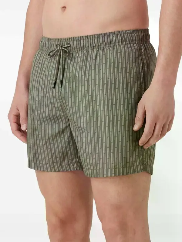Emporio Armani Logo-pattern Swim Shorts
