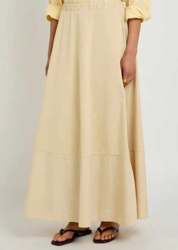 Max Mara Ribes Jersey Maxi Skirt