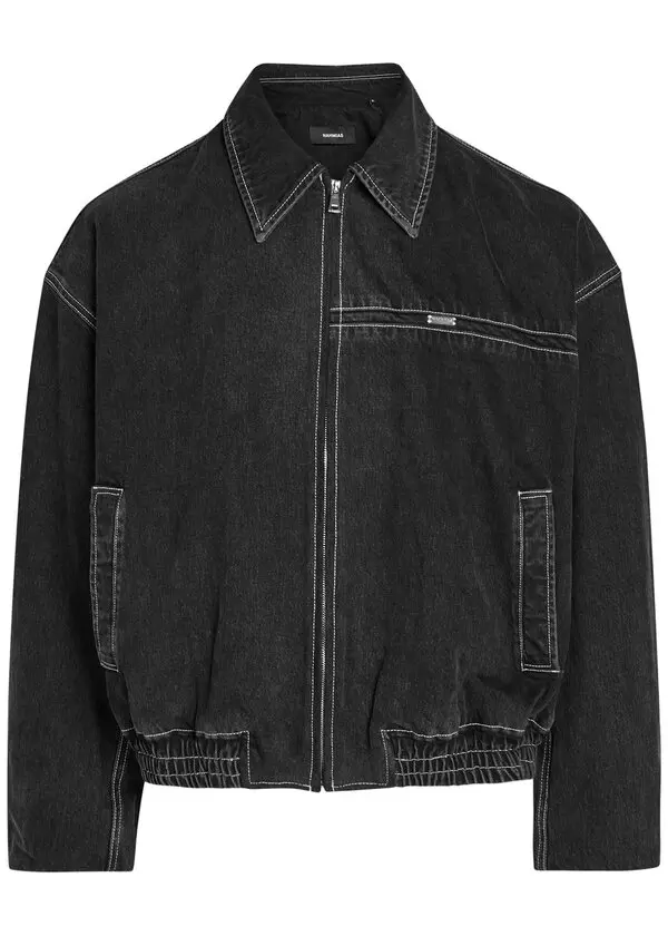 NAHMIAS Shadowstitch Denim Bomber Jacket