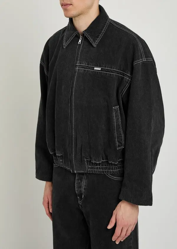 NAHMIAS Shadowstitch Denim Bomber Jacket
